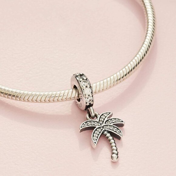 Pandora | Jewelry | Pandora Sparkling Palm Tree Dangle Charm Sterling ...